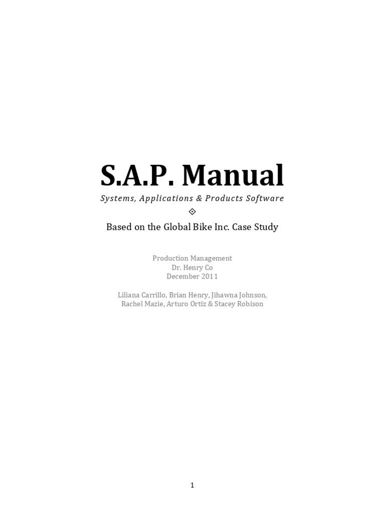SAP Manual | PDF | Invoice | Business Process