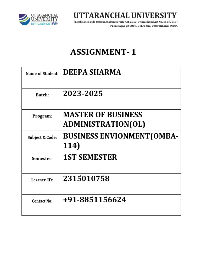 Business Environment Assignement | PDF | Inflation | Interest