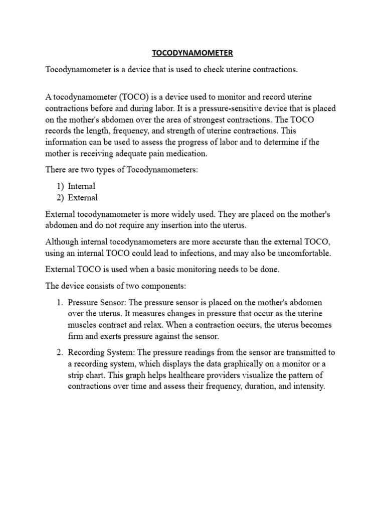 TOCODYNAMOMETER | PDF | Sensor | Analog To Digital Converter