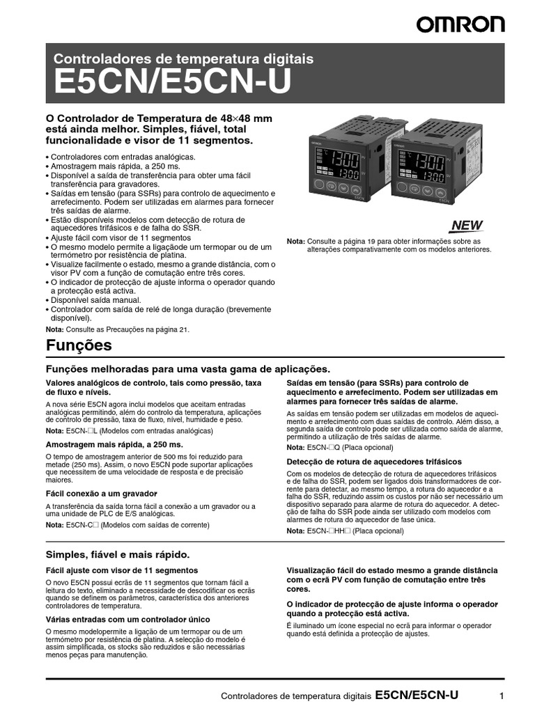 H126-PT1-01A+E5CN (-U) +datasheet (1) Port | PDF | Termopar | Relé