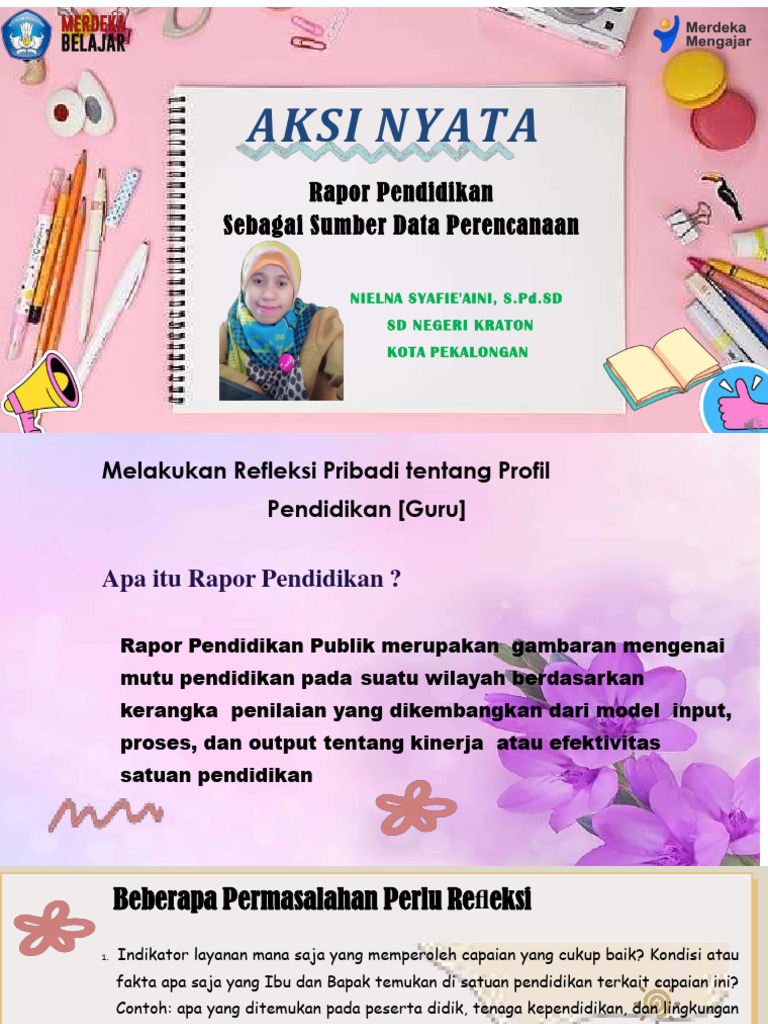 Aksi Nyata Rapor Pendidikan - Nielna | PDF | Bisnis | Kesehatan Holistik