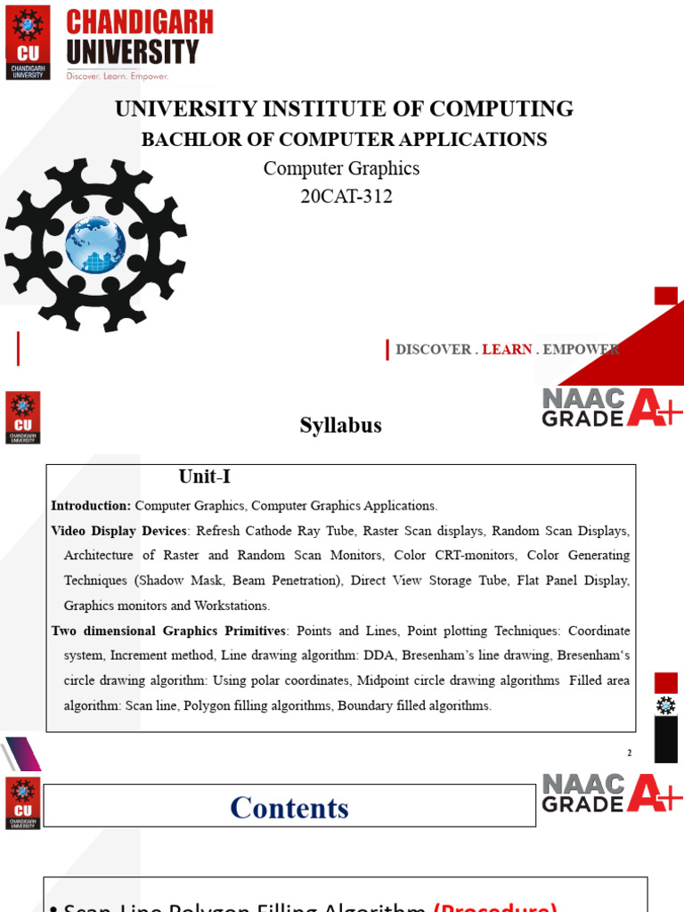 Unit 1.2.5 Scan Line Polygon Filling Algo | PDF | Vertex (Geometry) | Computer Graphics