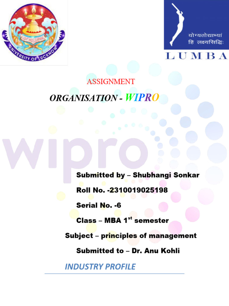 Wipro | PDF | Corporate Social Responsibility | Business