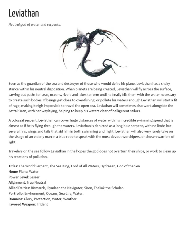 Leviathan - Final Fantasy d20 | PDF
