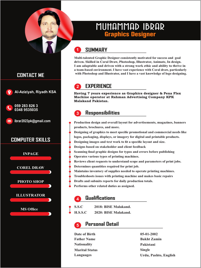 Ibrar CV-2 | PDF | Graphics | Graphic Design