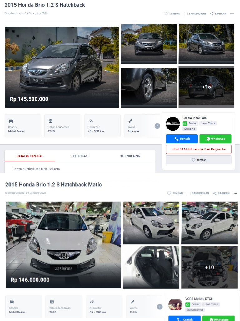 Honda Brio 1.2 S at | PDF