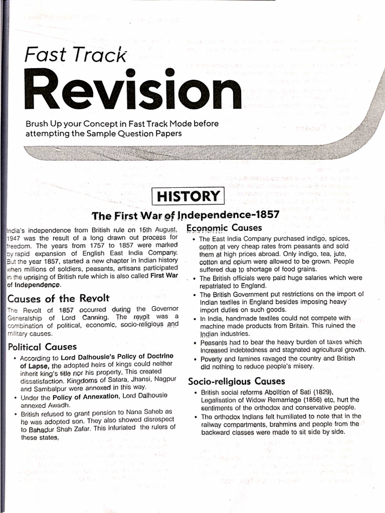 Revision Notes - History and Civics | PDF