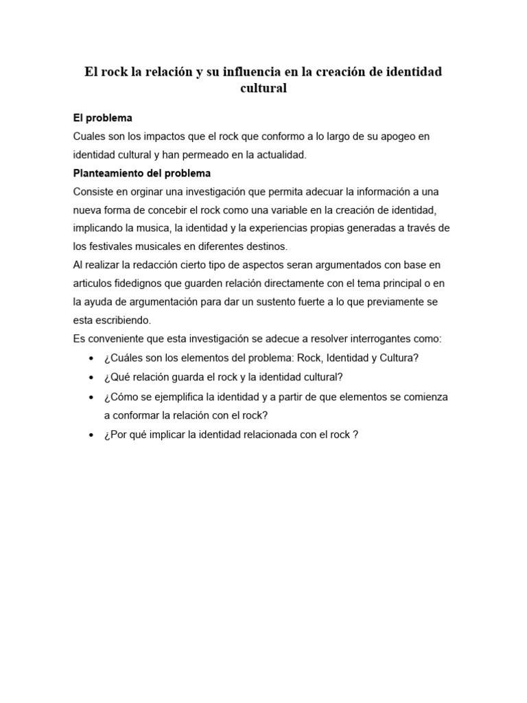 Rock Identidad | PDF | La música rock | Ritmo