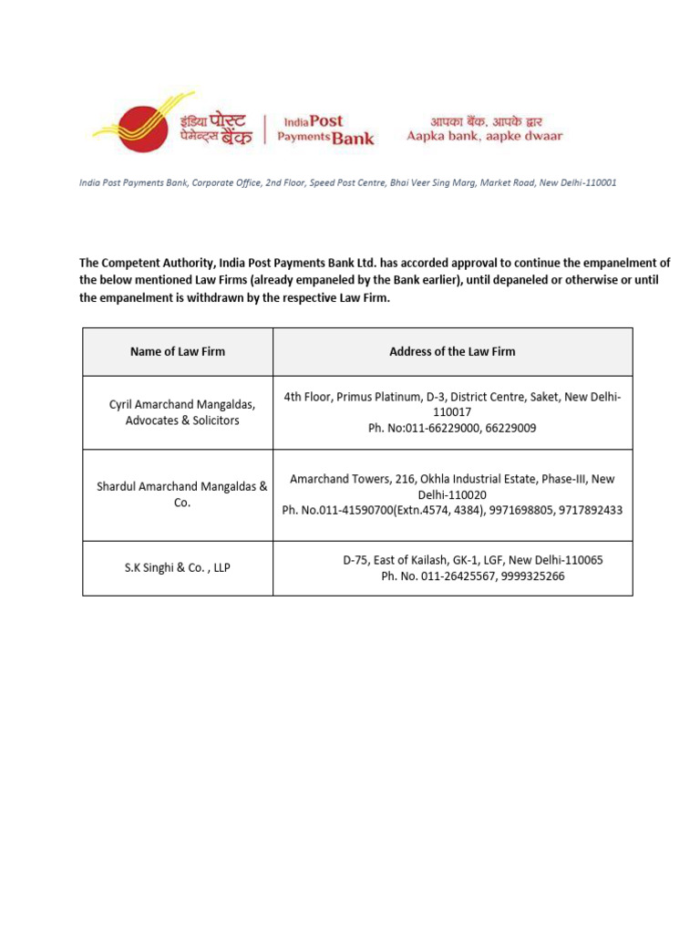 Revised Law Firms List | PDF