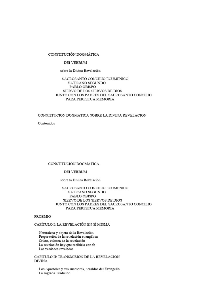 Vat II - Dei Verbum | PDF