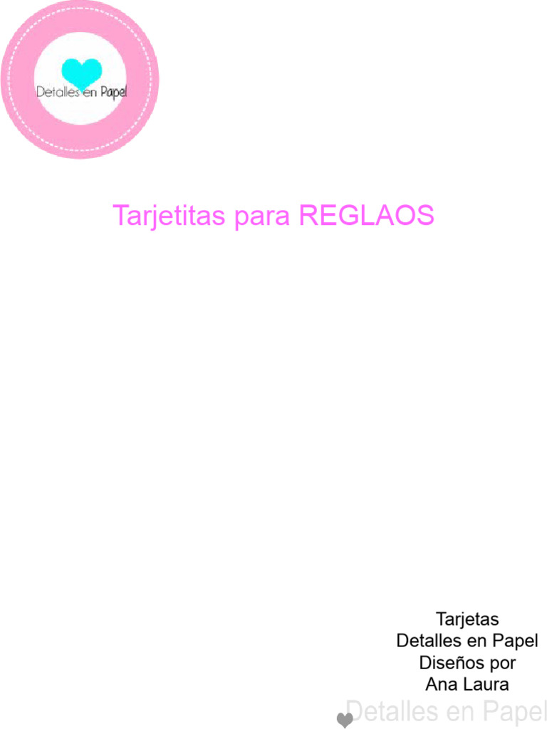 Tarjetitas para Regalos | PDF