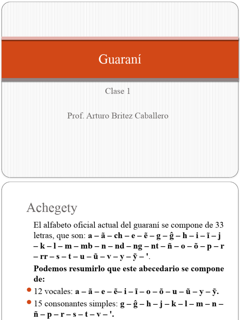 Introduccion Al Idioma Guarani | PDF | Escritura latina | Ortografía