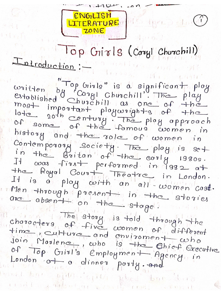 Top Girls by Caryl Churchill | PDF