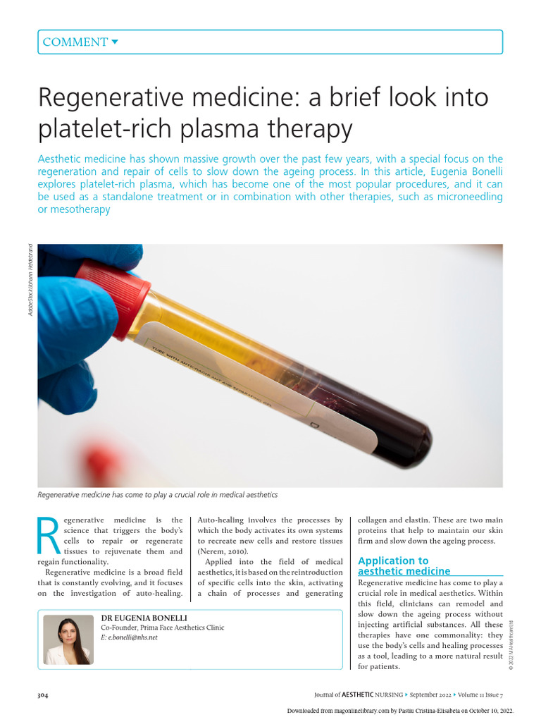 PRP Journal of Aesthetic Nursing | PDF