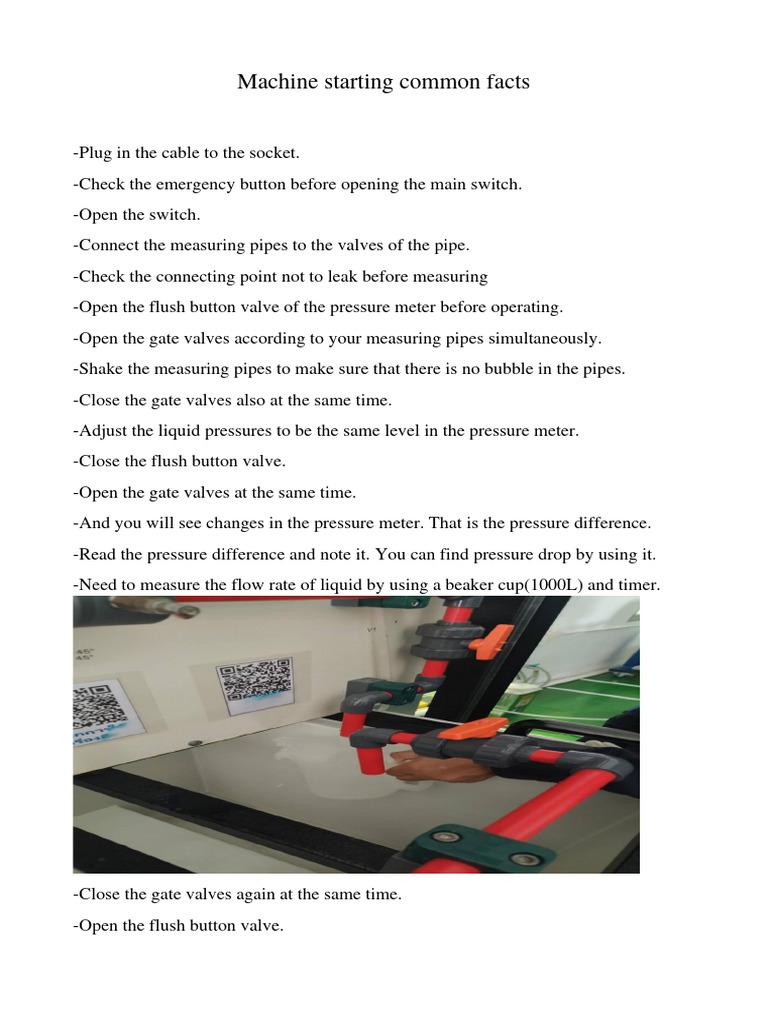 Machine Starting Common Facts | PDF | Technology & Engineering