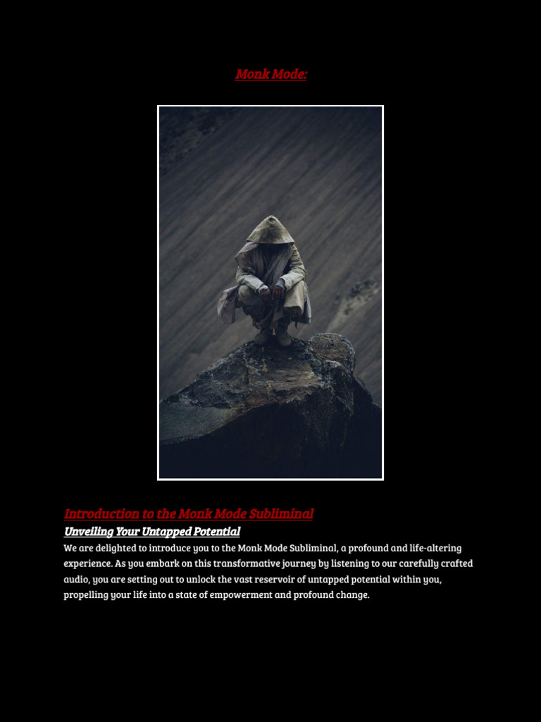 Monk Mode | PDF
