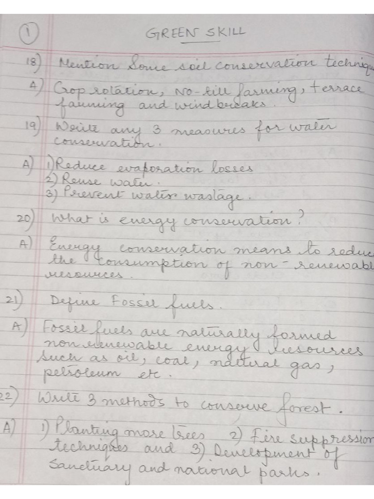 Green Skill - Class - IX | PDF