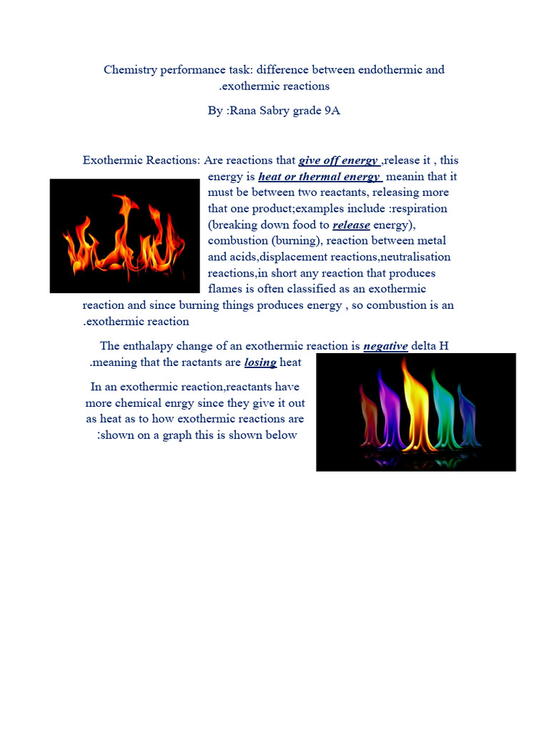 Chemestry Performance Task | PDF