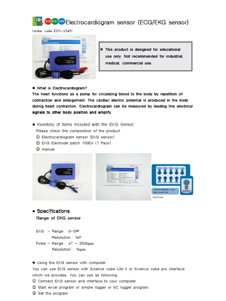 Educational EKG Sensor Overview | PDF | Electrocardiography ...
