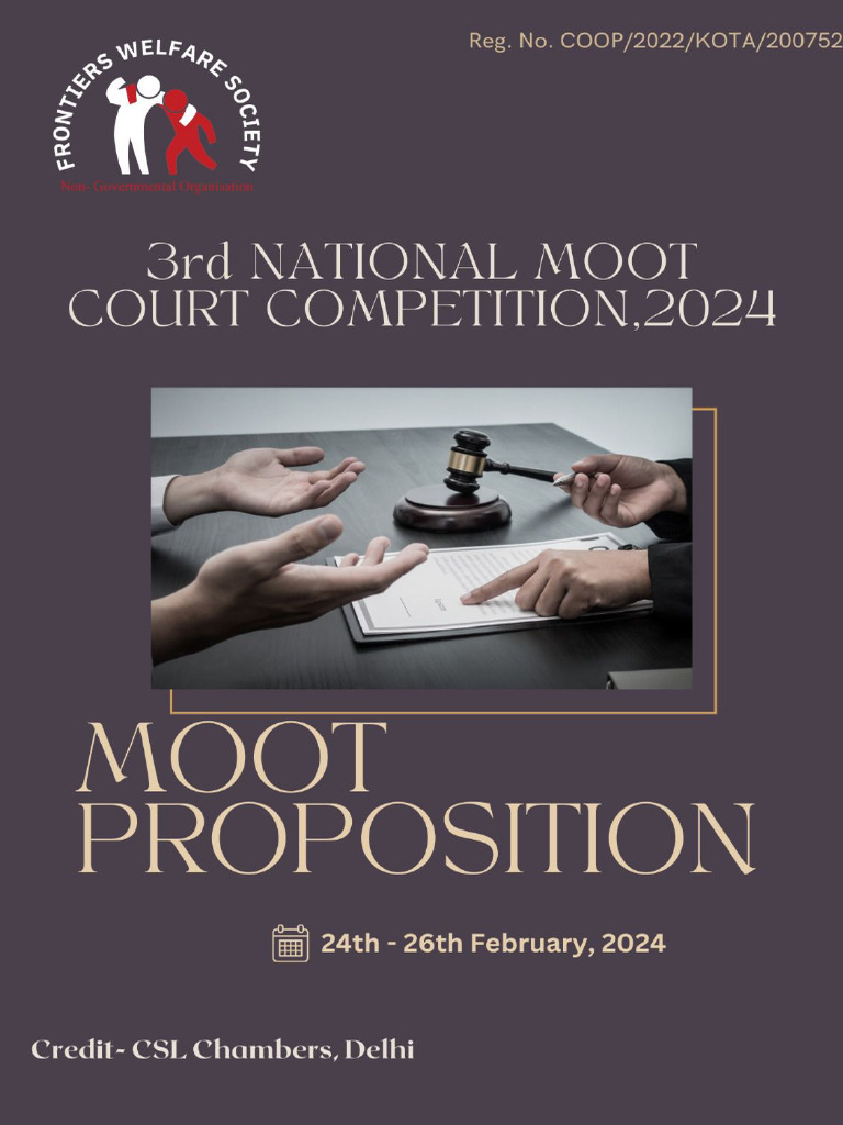 Moot Proposition 3rd National Moot Court Competition | PDF | Banks | Cheque