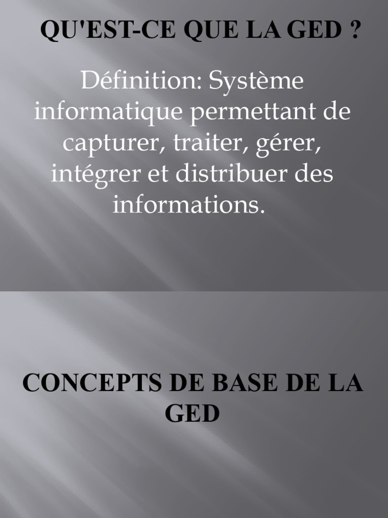 Présentation Projet Ged | PDF