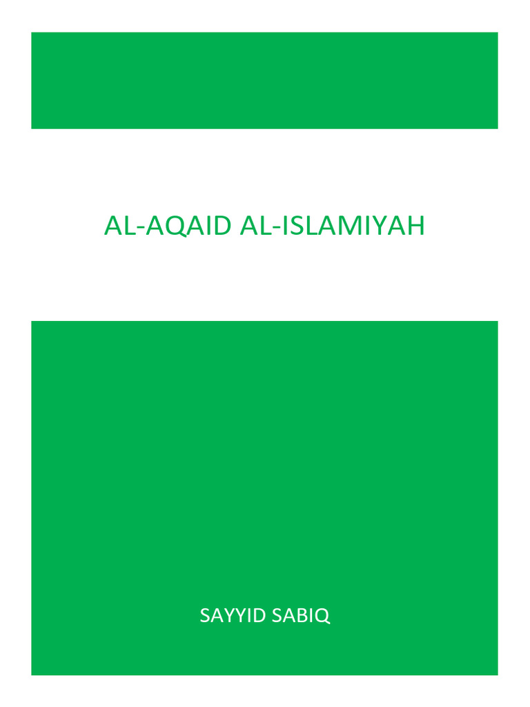 Al Aqaid Al Islamiyah Sayyid Sabiq in Indonesian PDF | PDF