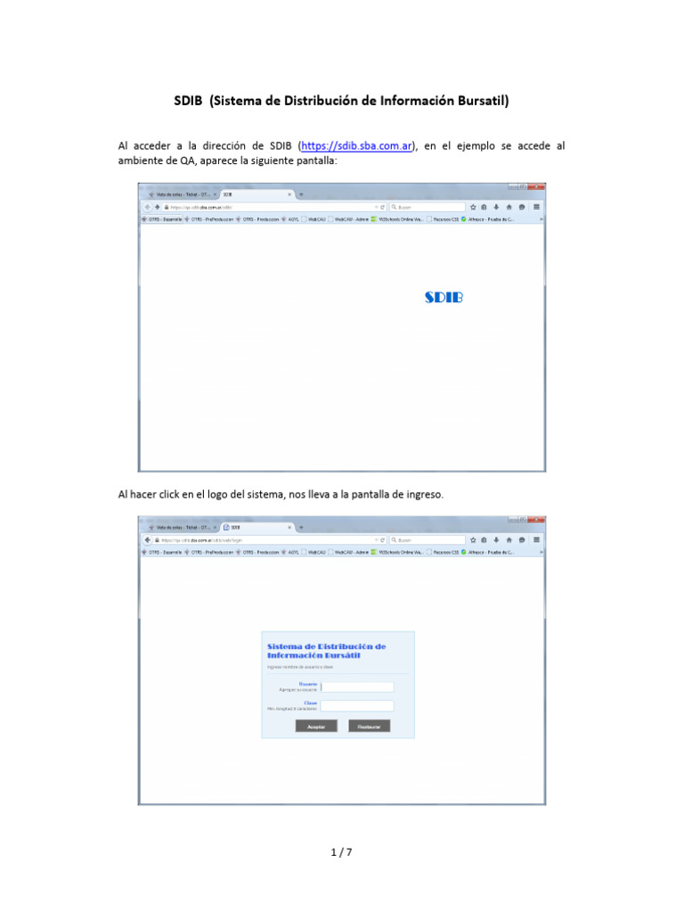 Guía de Uso del SDIB para Descargas | PDF | Negocios | Juegos y actividades