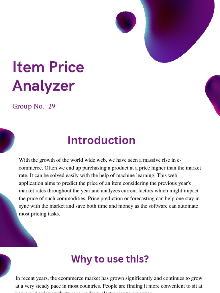 Item Cost Analyzer | PDF | Machine Learning | E Commerce