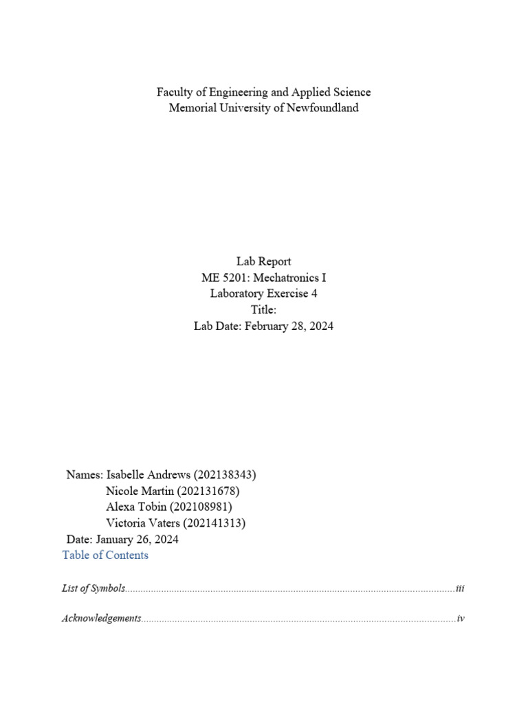 Mechatronics Lab 4 Pdf