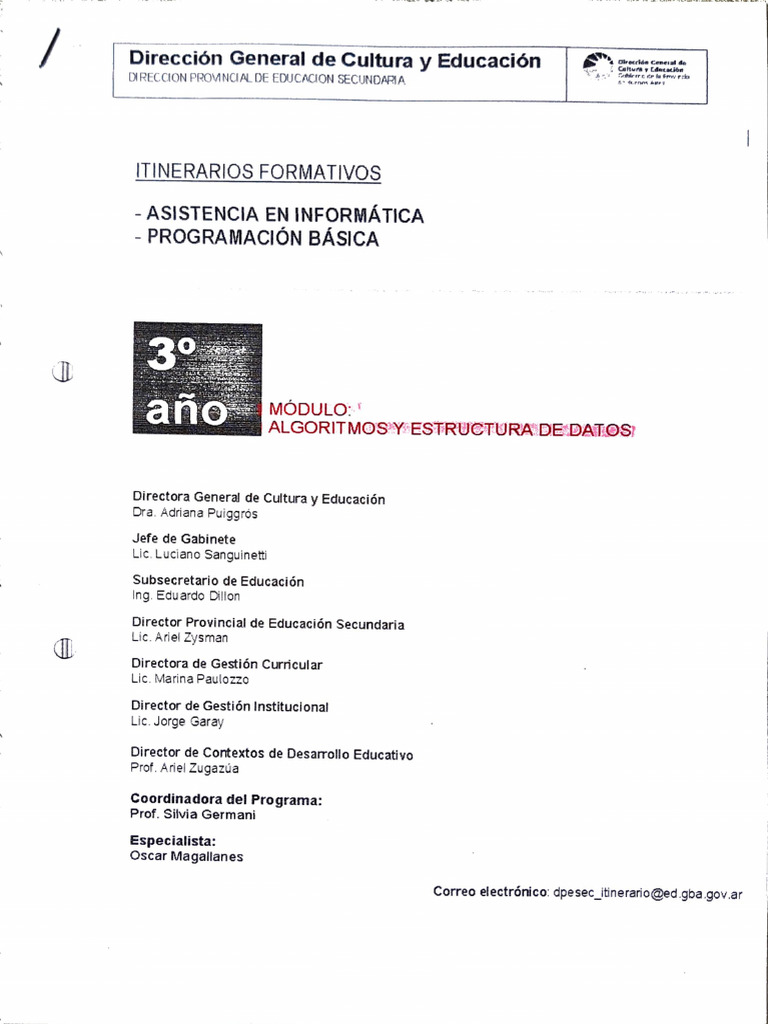 06 Módulo Iti 6°año Algoritmos Y Estructuras De Datos Pdf