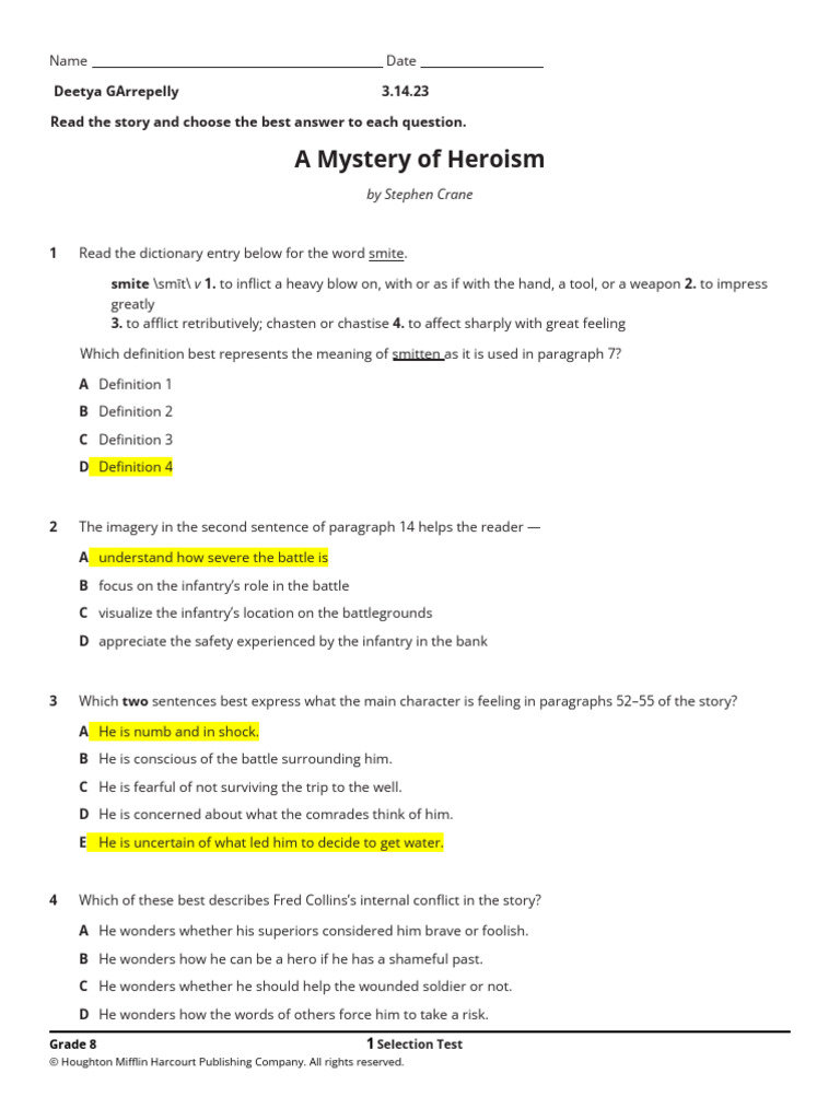 Analyzing Heroism in Crane's Story | PDF