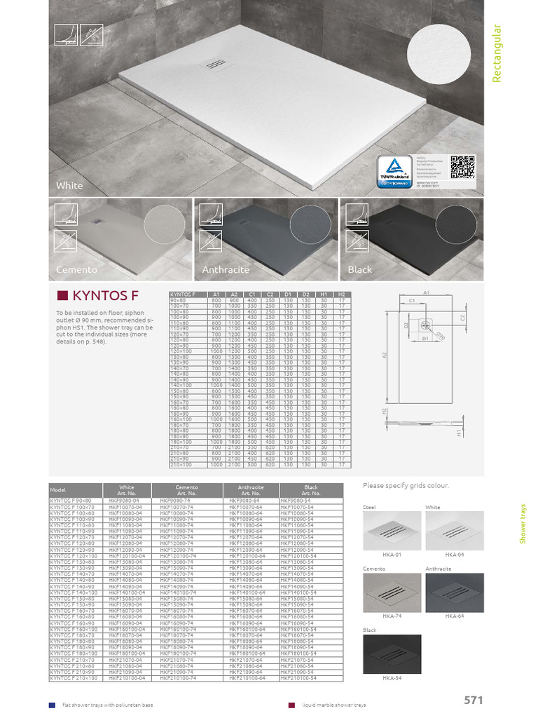 Radaway CatalogueSheet Kyntos F | PDF