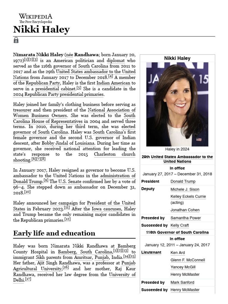 Nikki Haley | PDF | Nikki Haley | Bashar Al Assad