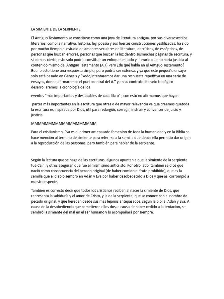La Simiente de La Serpiente | PDF