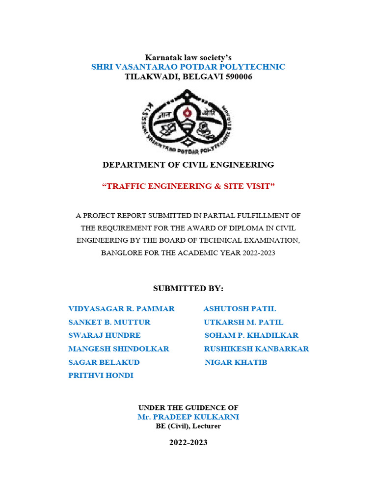 Sanket Muttur Project 3 Cover Pages | PDF | Concrete | Road Surface