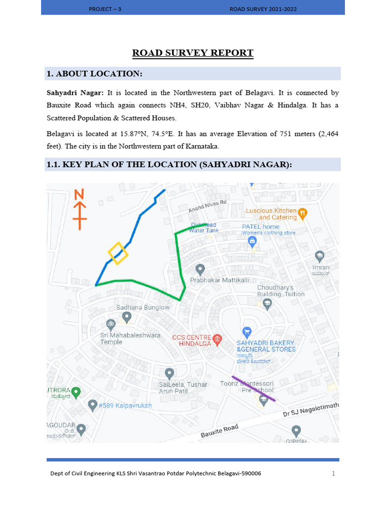 Project - 3 Extensive Survey Report Updated | PDF | Surveying | Road
