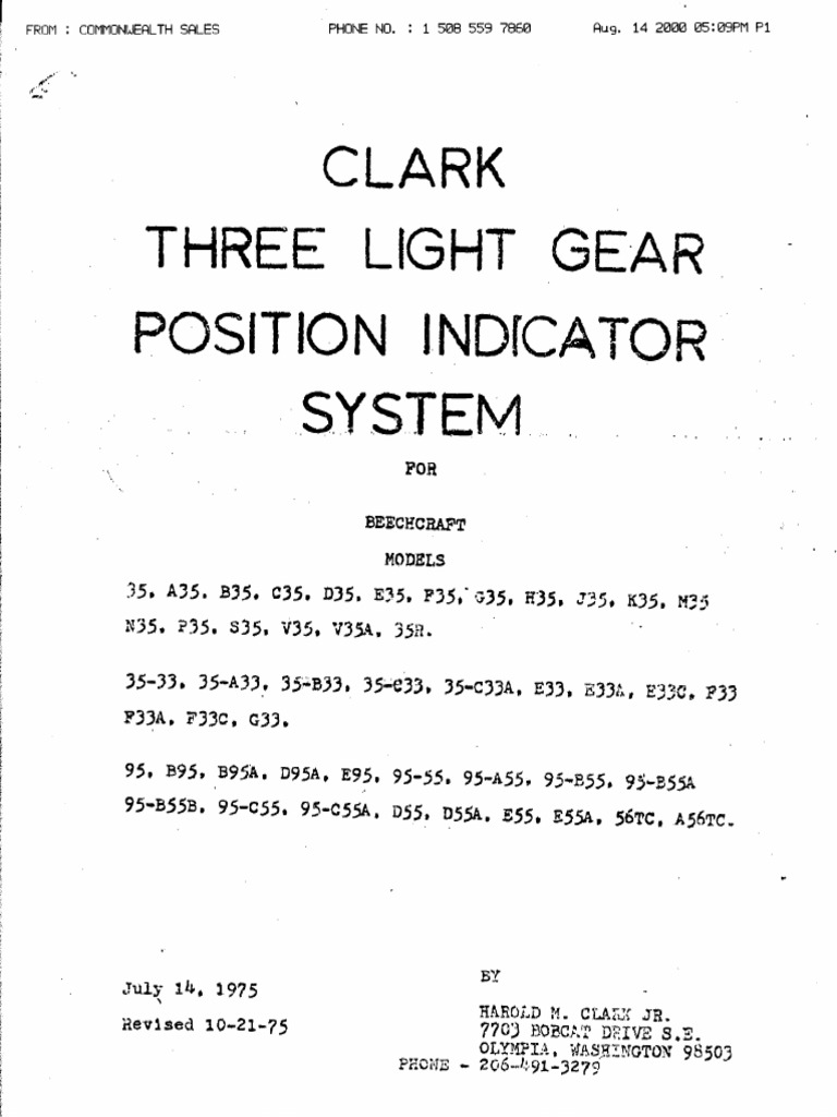 Beech 3light Gear Indicator Mod | PDF
