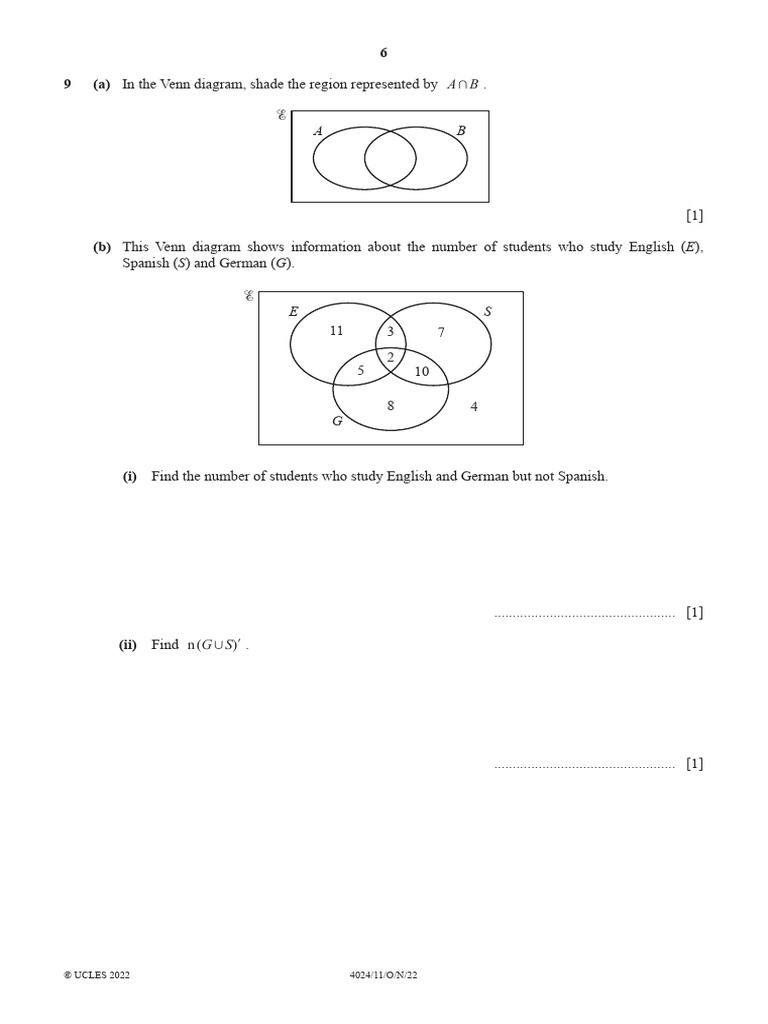 O Level Mathematics (Syllabus D) 4024 - 11 Paper 1 Oct - Nov 2022 | PDF
