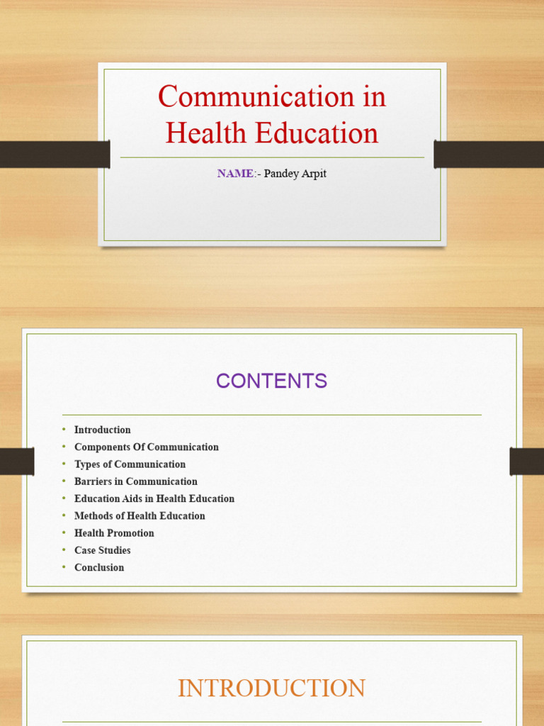 Communication in Health Education | PDF | Communication | Oral Hygiene