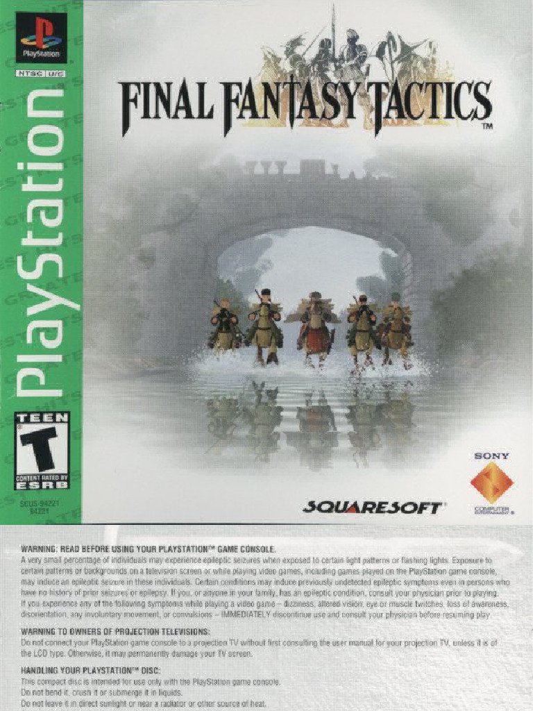 529 Final Fantasy Tactics Playstation Manual Usa | PDF