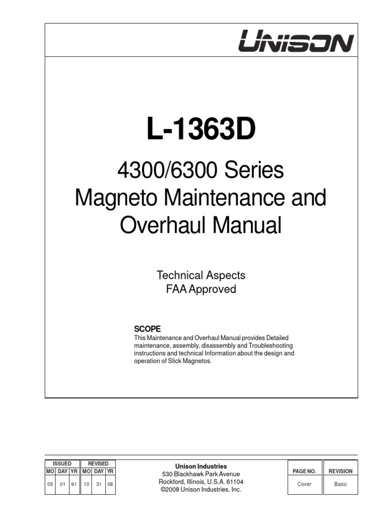 Magnetos Maintenance and Overhaul PDF | PDF | Ignition System | Vehicle ...