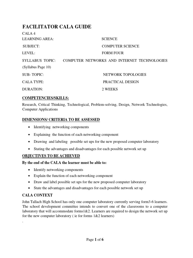 Cala 4 Guide | PDF | Learning | Teachers