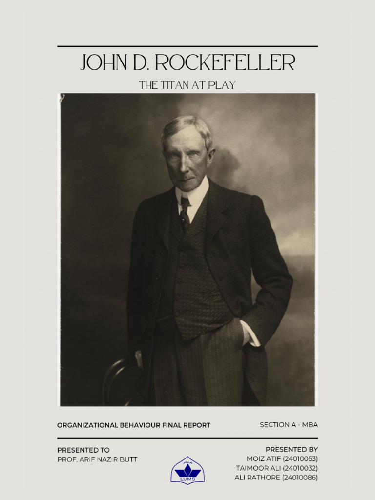 Final Report John D Rockefeller | PDF | Entrepreneurship | John D ...