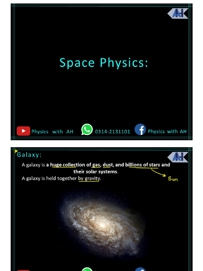 Space Physcis (Lecture) | PDF
