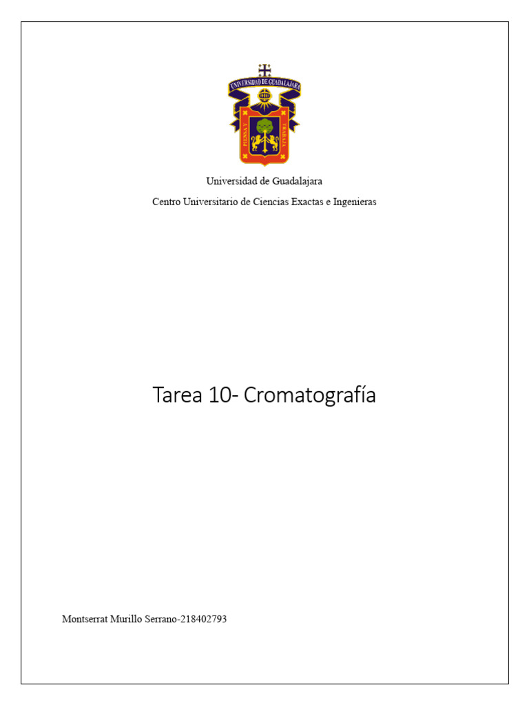 Tarea 10-Cromatografia | PDF
