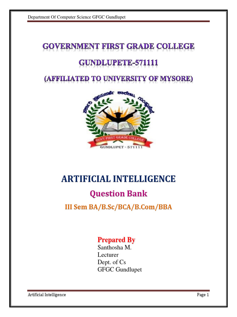 Ai Question Bank 1 Pdf