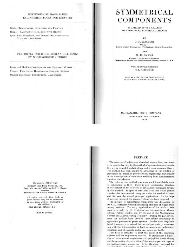 Symmetrical Components. C.f.wagner | PDF