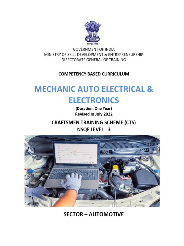 Mech. Auto Electrical Electronics - CTS2.0 - NSQF | PDF ...