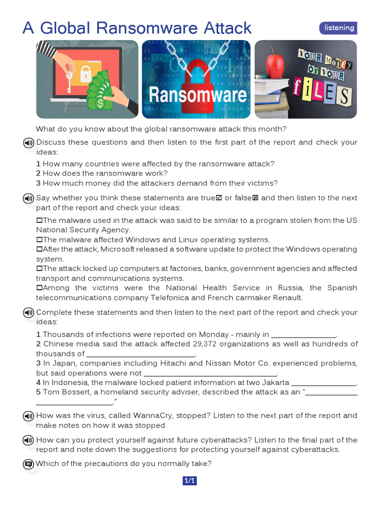 D.A Global Ransomware Attack | PDF | Computer Virus | Ransomware