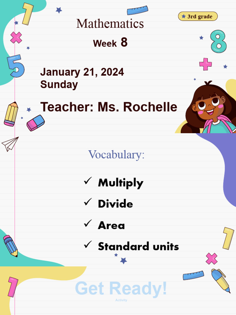 3rd Grade Math: Area & Graphs | PDF | Area | Multiplication
